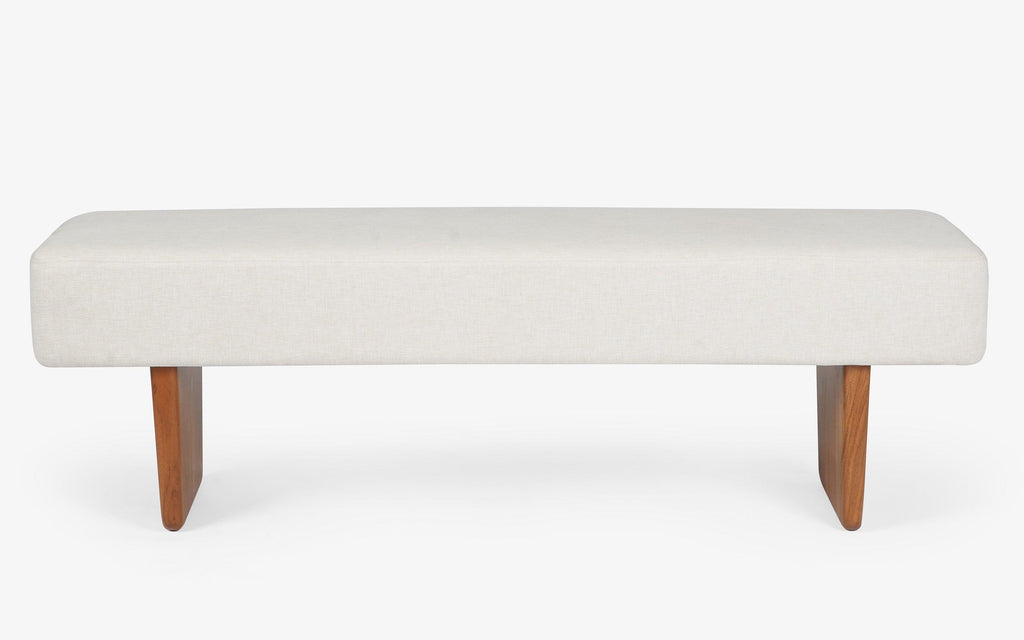 White Attica Wooden Bench - Orange Tree Home