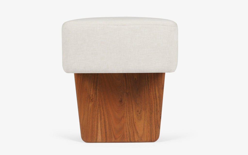 White Attica Wooden Bench - Orange Tree Home