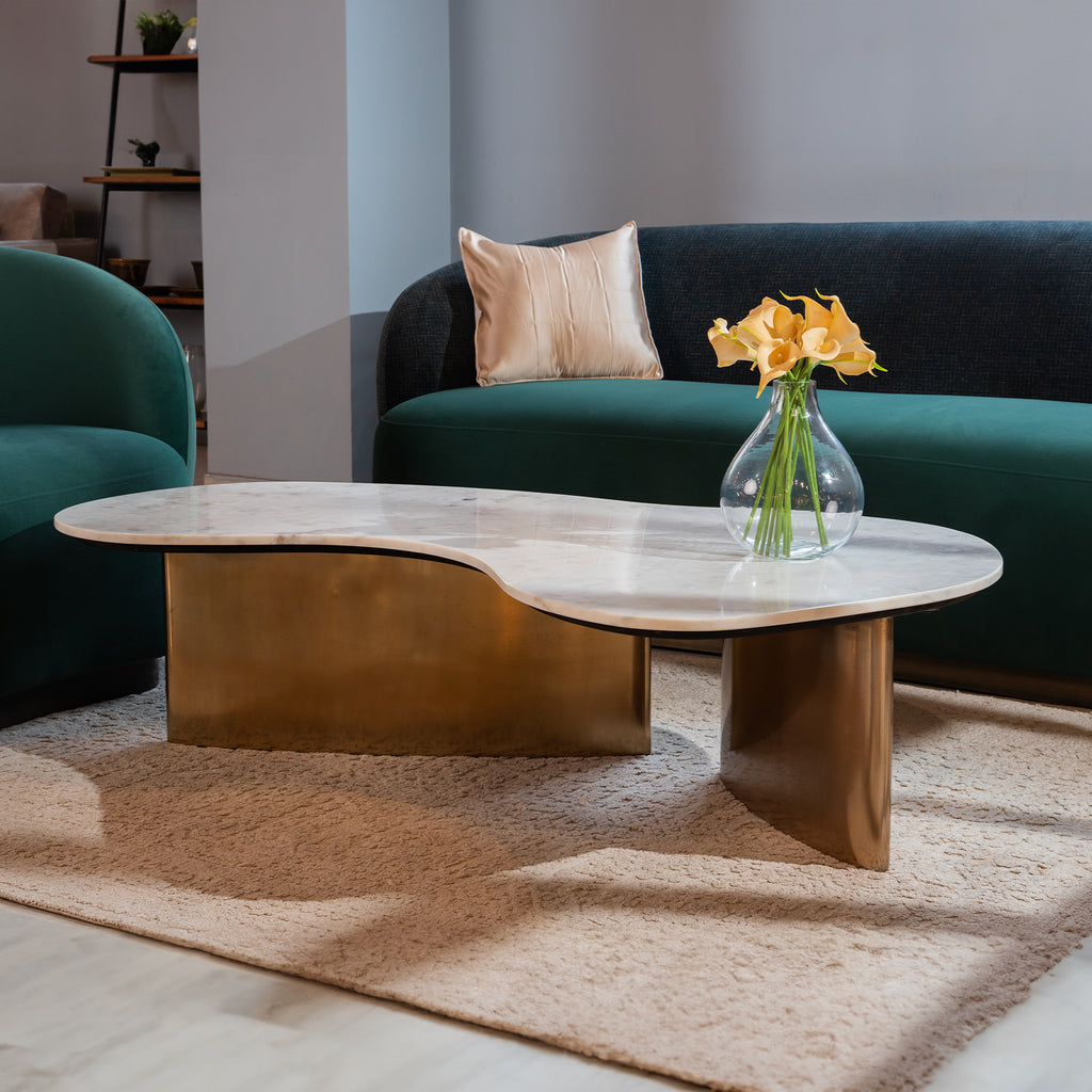 Berg Pearl Marble Coffee Table - Marble Top Table