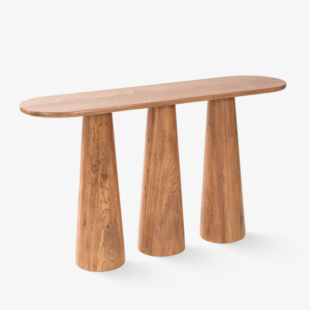 Hump Console Table - Oak Wooden Coffee Table