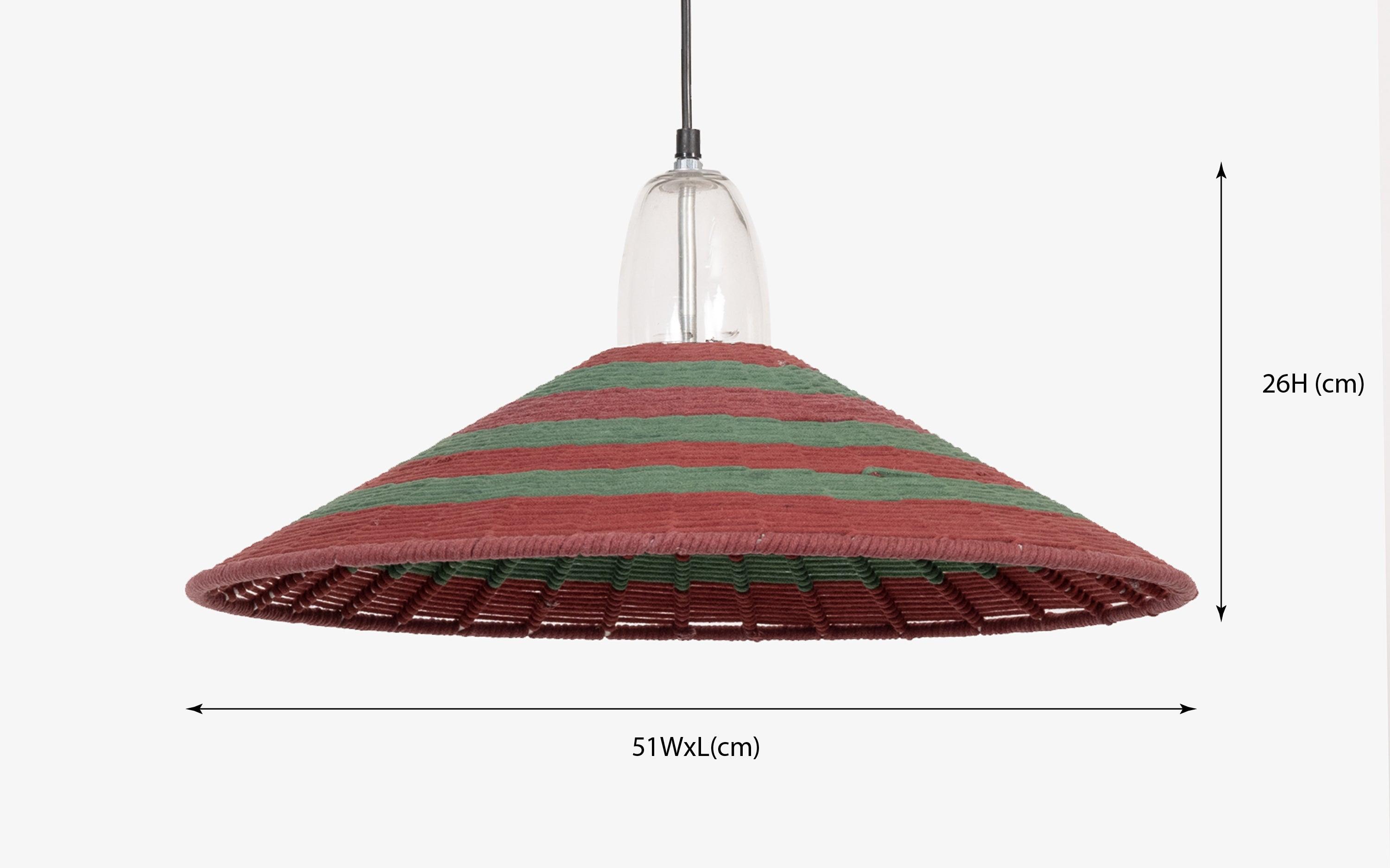 Kora Pendant Light | Green, Maroon and Black finish