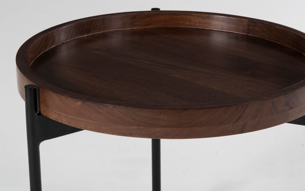 Throne Coffee Table Set of 2 – Sheesham Wood & Marble Top