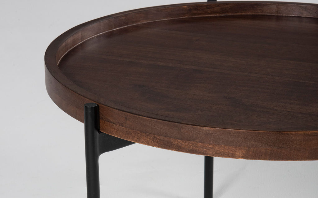 Throne Coffee Table Set of 2 – Sheesham Wood & Marble Top